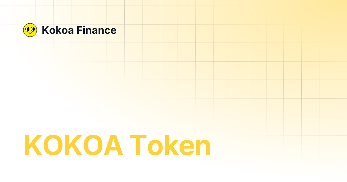 KOKOA Token | Kokoa Finance
